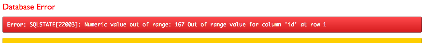【解決】【cakephp】【mysql】error Sqlstate 22003 Numeric Value Out Of Range 167 Out Of Range Value